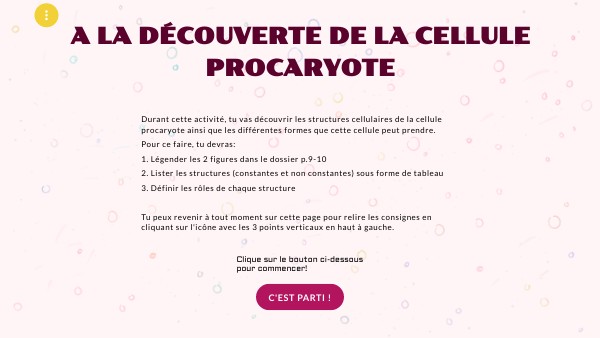 Structures cellulaires et formes des bactéries - Loupes | Genially