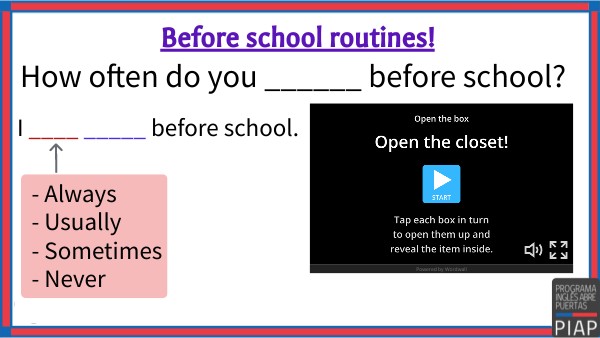 Before School Routines | Genially