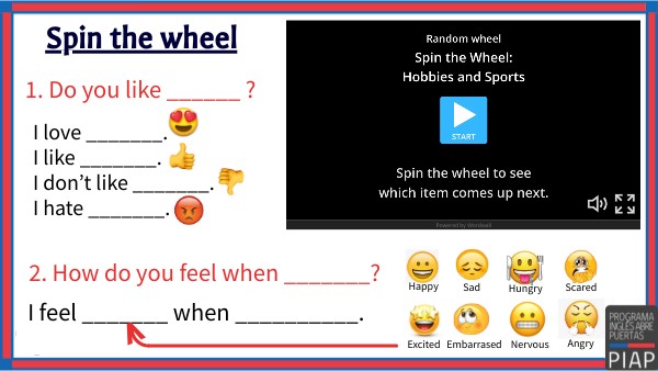 Spin the wheel | Genially