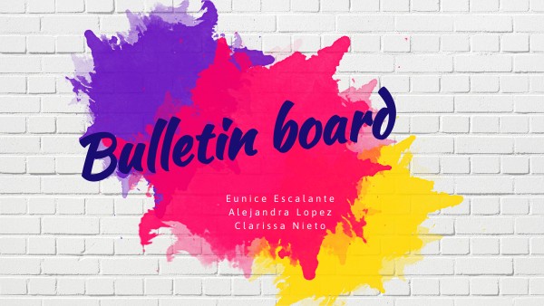 Bulletin board idea | Genially