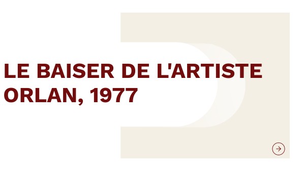 Le baiser de l'artiste