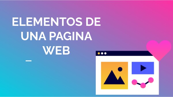 PRESENTACIÓN ELEMENTOS DE UNA PAGINA WEB