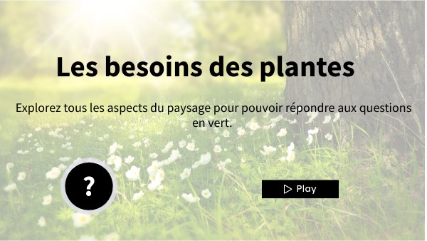 Les besoins des plantes | Genially