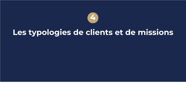 4.Typologie de mission et clients CDG NEW | Genially
