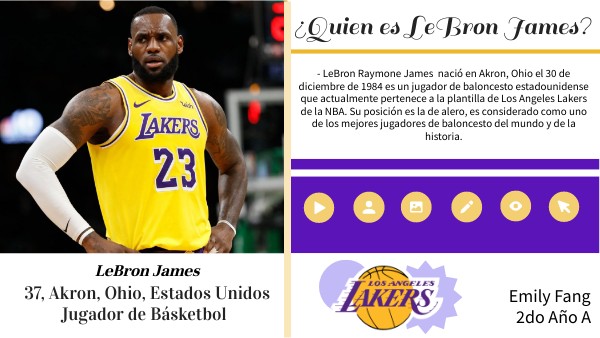 Lebron James. Emily Fang 2do Año A.