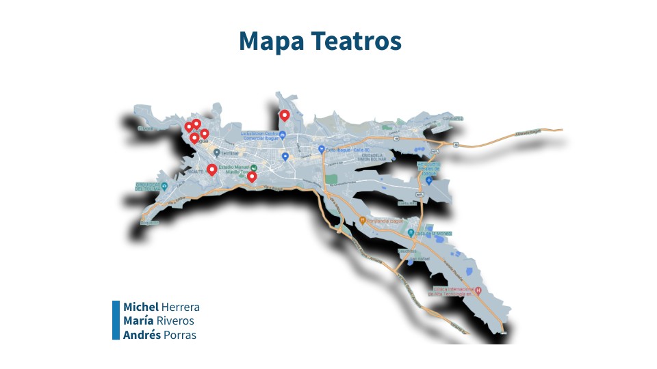 Mapa Teatros Ibagué | Genially