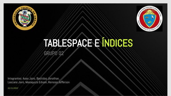 Indices y tablespace | Genially