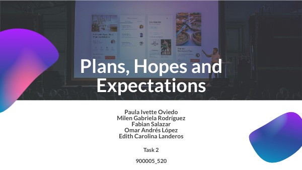 Task 2 - Plans, Hopes and Expectations