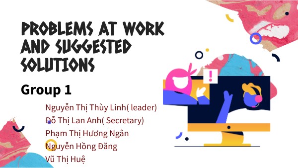 problem at work and suggested solutions | Genially