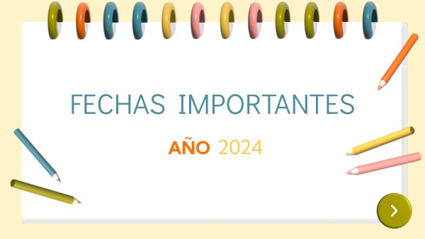 Calendario Fechas importantes 2024