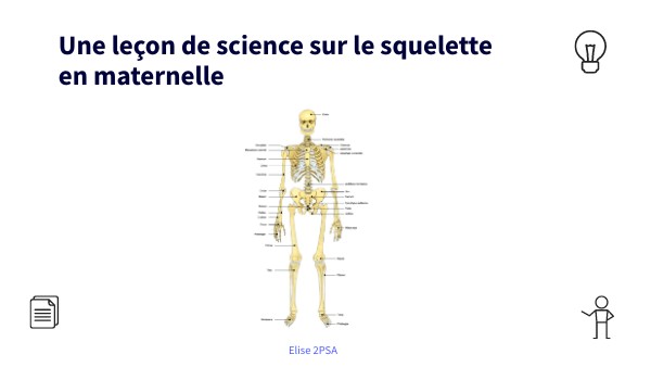 Leçon de science sur le squelette en maternelle..