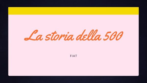 La storia della 500
