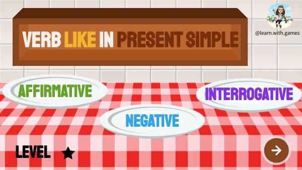 FOOD (present simple) LEVEL 1 VOCABULARY | Genially