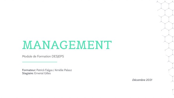 Module Management Desjeps | Genially