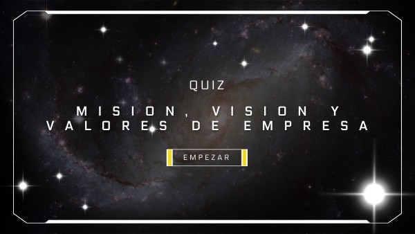 QUIZ MISION VISION VALORES | Genially