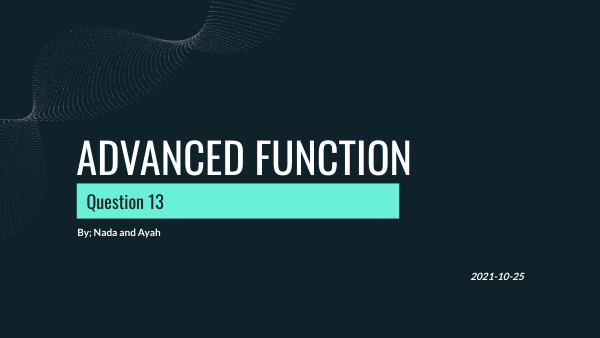 Advanced Function | Genially
