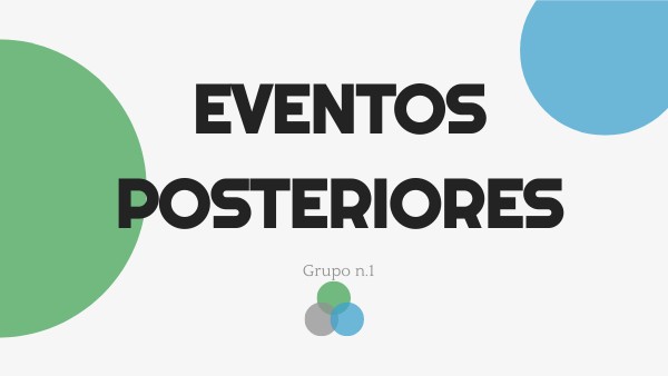 Eventos Posteriores | Genially