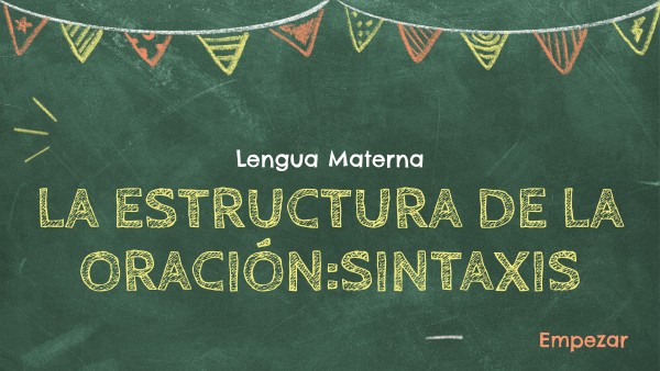 LA ESTRUCTURA DE LA ORACIÓN-SINTAXIS | Genially