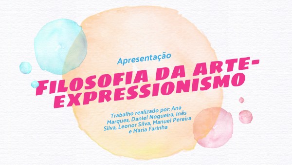 Expressionismo - Filosofia | Genially