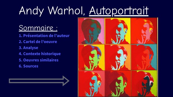 Andy Warhol - Autoportrait | Genially