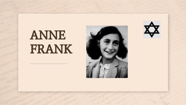 ANNA FRANK PRESENTAZIONE INGLESE | Genially