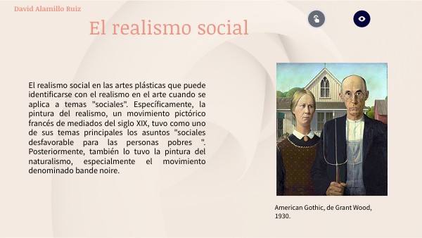 El realismo social David alamillo Ruiz 3A