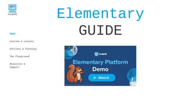CodeHS Elementary Guide 23-24 | Genially