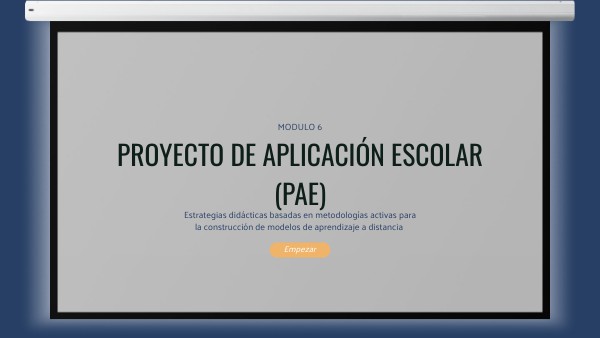 PROYECTO DE APLICACIÓN ESCOLAR (PAE) | Genially