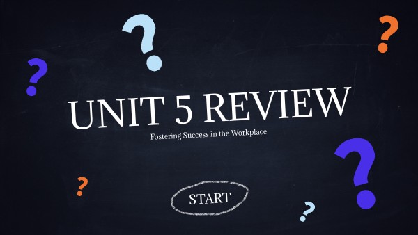Unit 5 Review - Foundations 1 | Genially