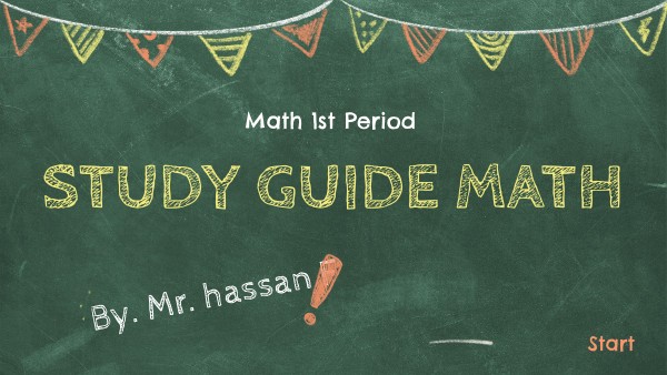 Study Guide Math 1st Period - 1