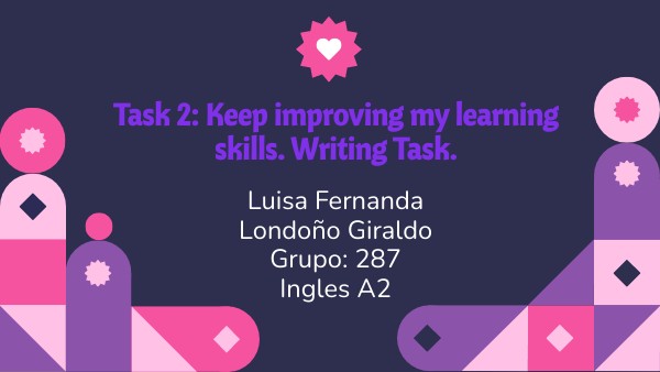 PRESENTACIÓN WRITING TASK.