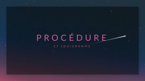 Ressources P 08/04/24 Procédure et logigramme | Genially