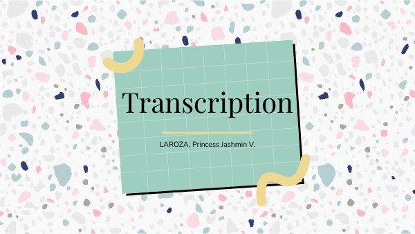 Transcription | Genially