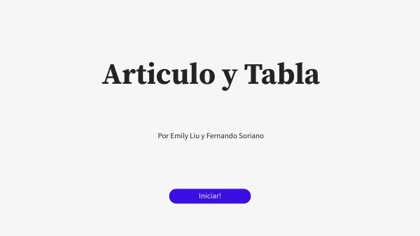 Articulos y tablas | Genially