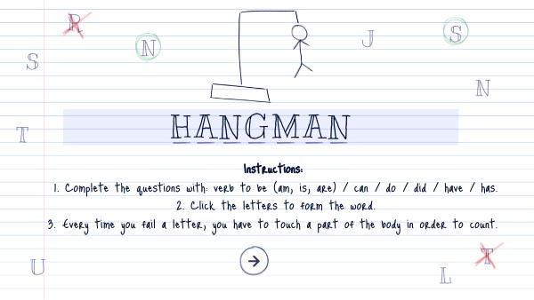 Word order in questions. Hangman | Genially