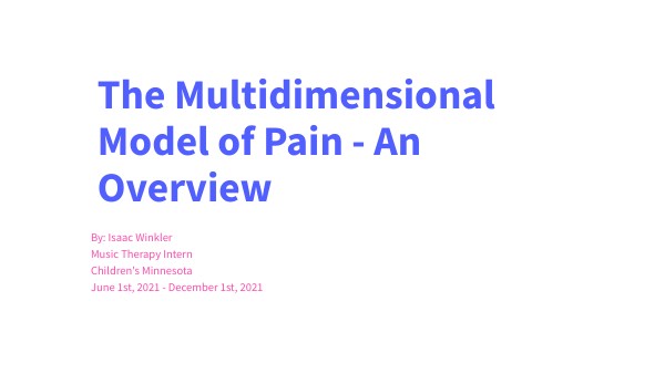 Multidimensional Model of Pain | Genially