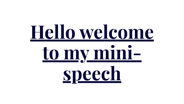 mini speech