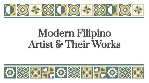 Modern Filipino Artist & Artworks | Genially