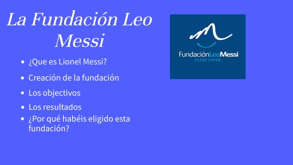 Fundacion leo messi