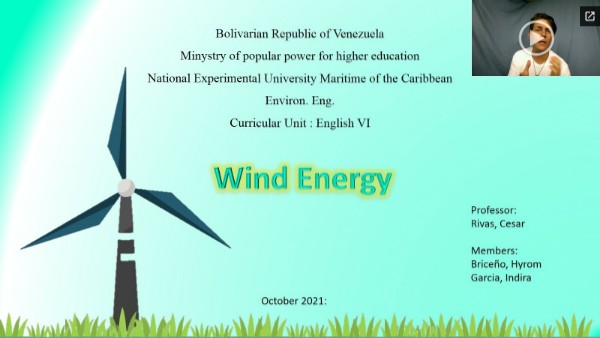 video oral presentation of wind energy | Genially