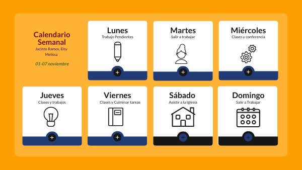 CALENDARIO SEMANAL | Genially