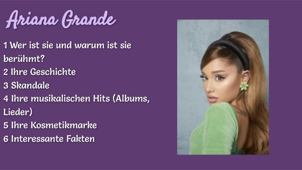 ARIANA GRANDE PRESENTATION | Genially