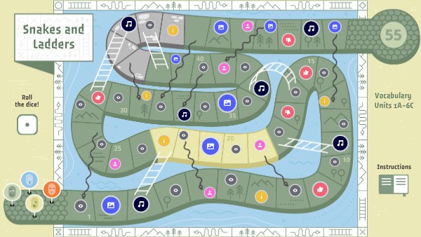 SNAKES AND LADDERS - Vocabulary 1A-6C | Genially
