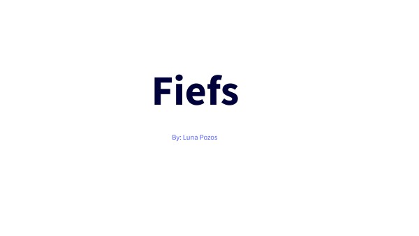 Fiefs | Genially