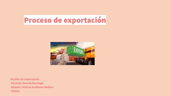Proceso de exportacion | Genially
