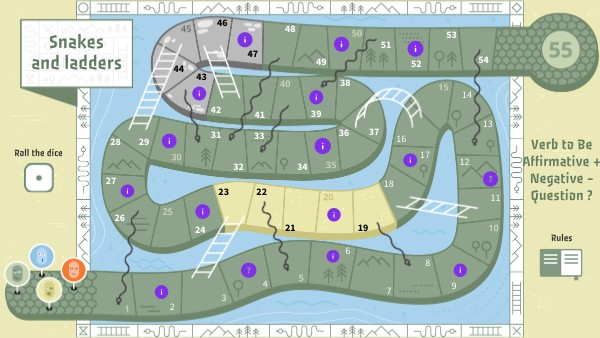 SNAKES AND LADDERS - VERB TO BE | Genially
