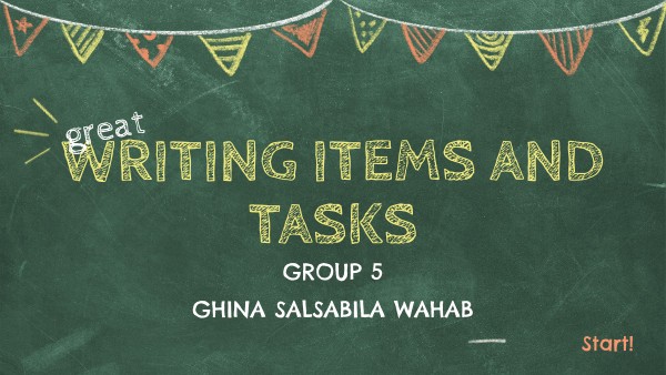 WRITING ITEMS AND TASKS | Genially