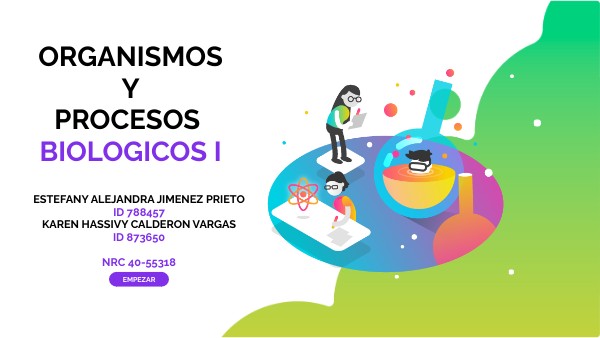 ORGANISMOS Y PROCESOS BIOLOGICOS I