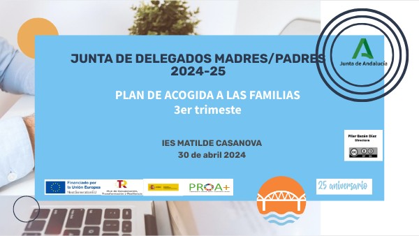 Programa de acogida a la familia. Junta de padres/madres delegadas