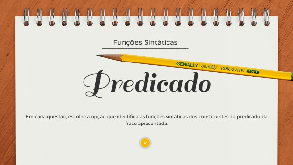 predicado - Exercícios | Genially
